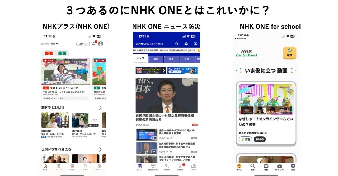NHK ONEにはわからない点がいろいろある｜境治＠MediaBorder