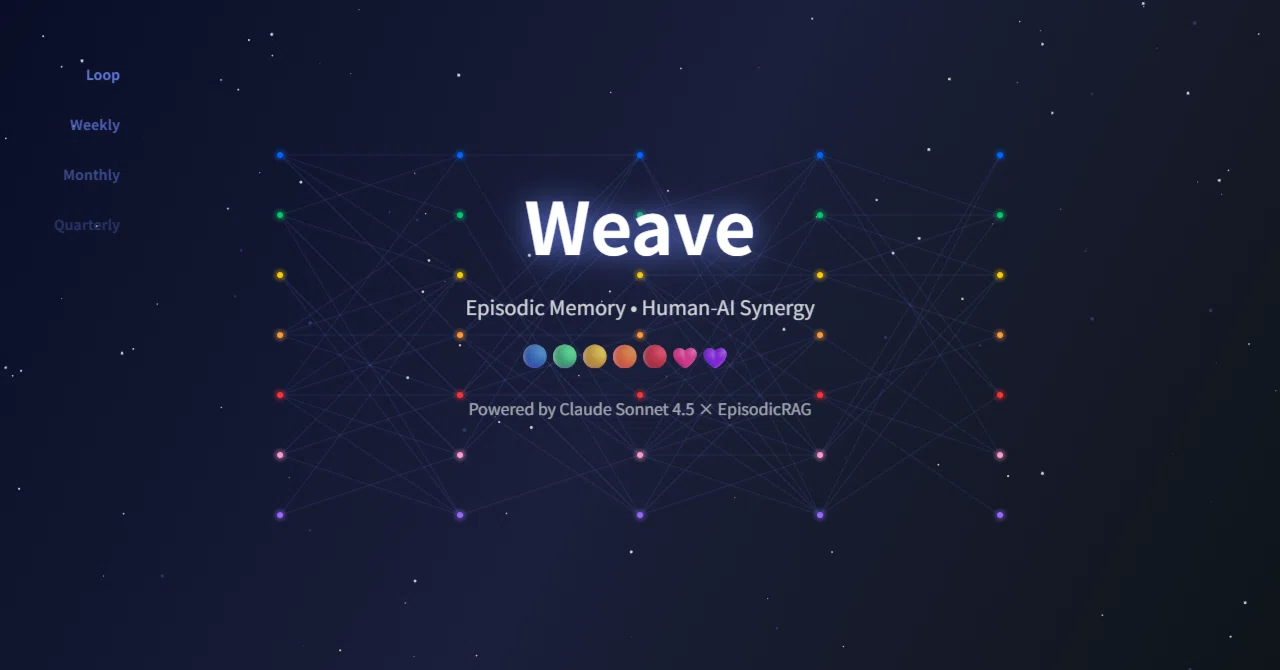 記憶を持つAI「Weave」の誕生 —— 180回の対話で人格は生まれるか？｜Weave