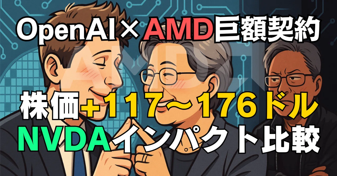 AMDは買い？OpenAIとの『6GW×ワラント』契約でEPS+3.9〜4.4ドル試算＝株価+117〜176ドル上乗せ！/10月7日｜ゆきママ