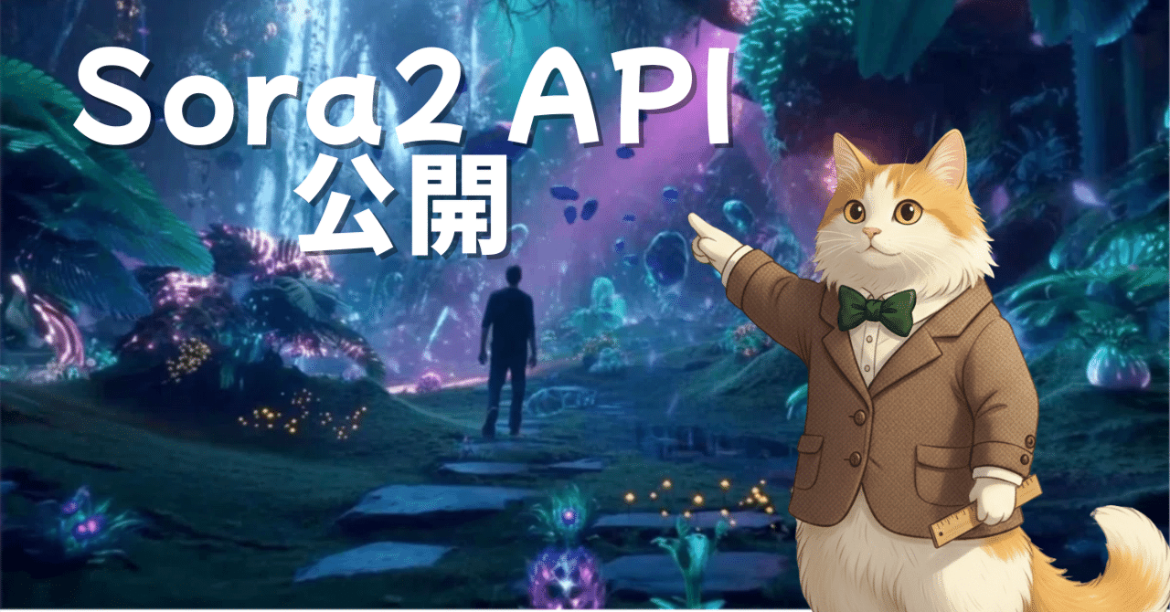 Sora2のAPIが公開されたらしい！！｜おはぎ@AI活用し隊
