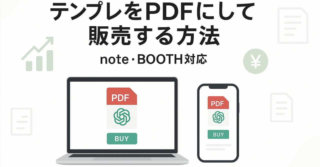 テンプレをPDFにして販売する方法【note・BOOTH対応】｜AI副業ラボ@放置で稼ぐ仕組みづくり