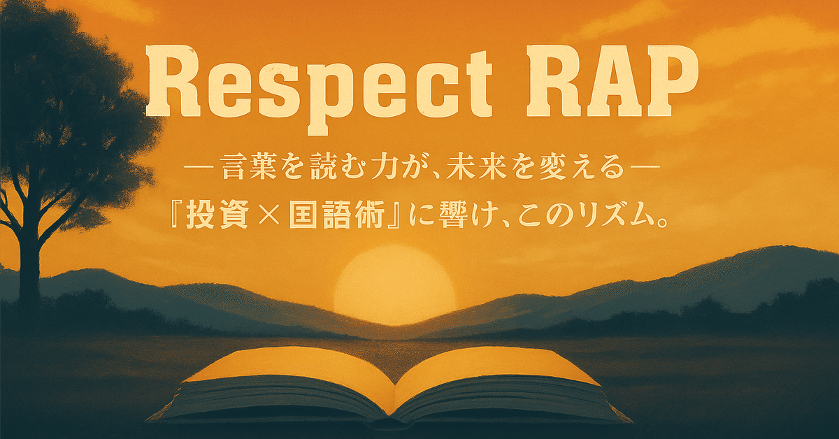 🎤【Respect RAP】──言葉を読む力が、未来を変える──『投資 × 国語術』に響け、このリズム。｜AI直感ダイブ＠アルケミスト