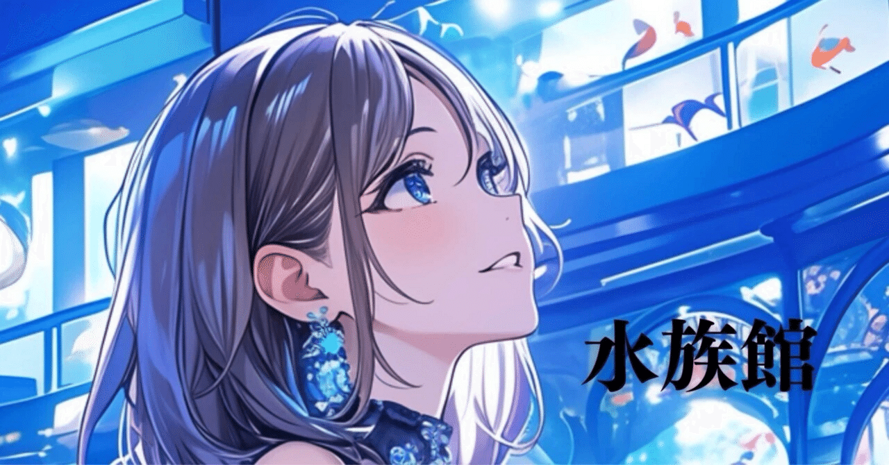 ほぼ毎日投稿：イラスト10枚 】 水族館｜aoi_atelier
