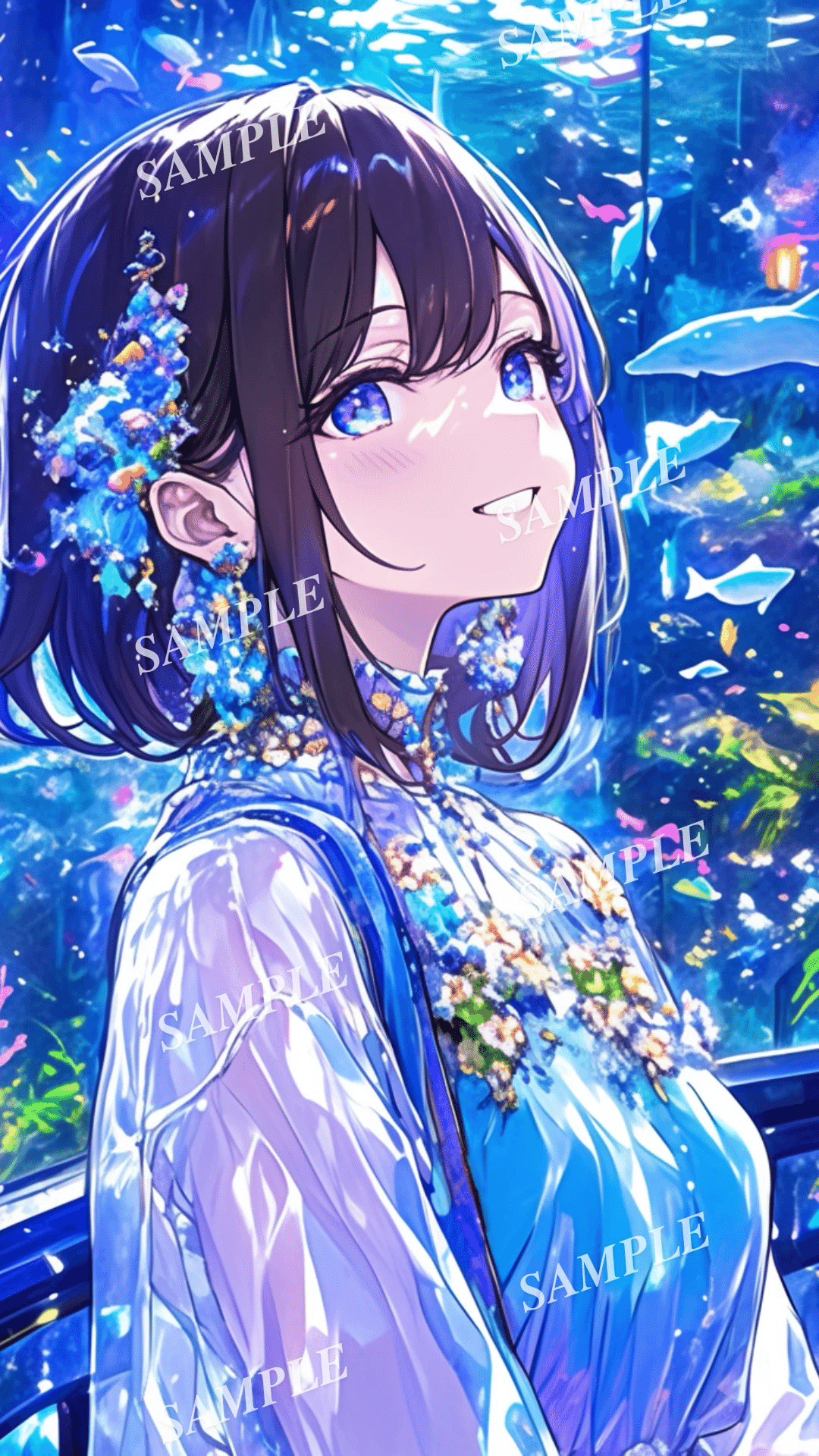 ほぼ毎日投稿：イラスト10枚 】 水族館｜aoi_atelier