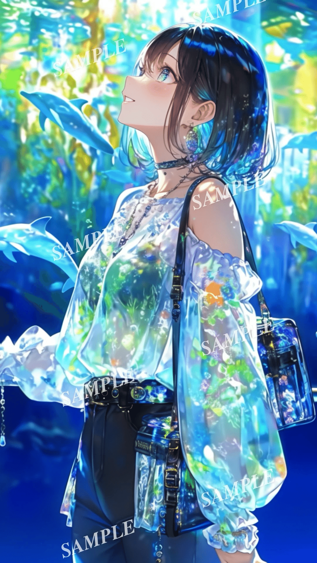 ほぼ毎日投稿：イラスト10枚 】 水族館｜aoi_atelier