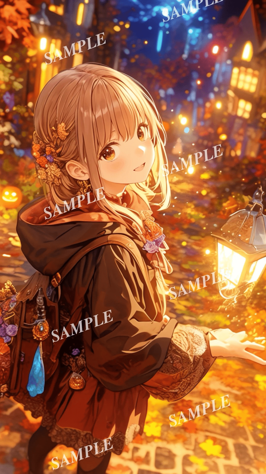 ほぼ毎日投稿：イラスト10枚 】 夜灯の魔女｜aoi_atelier