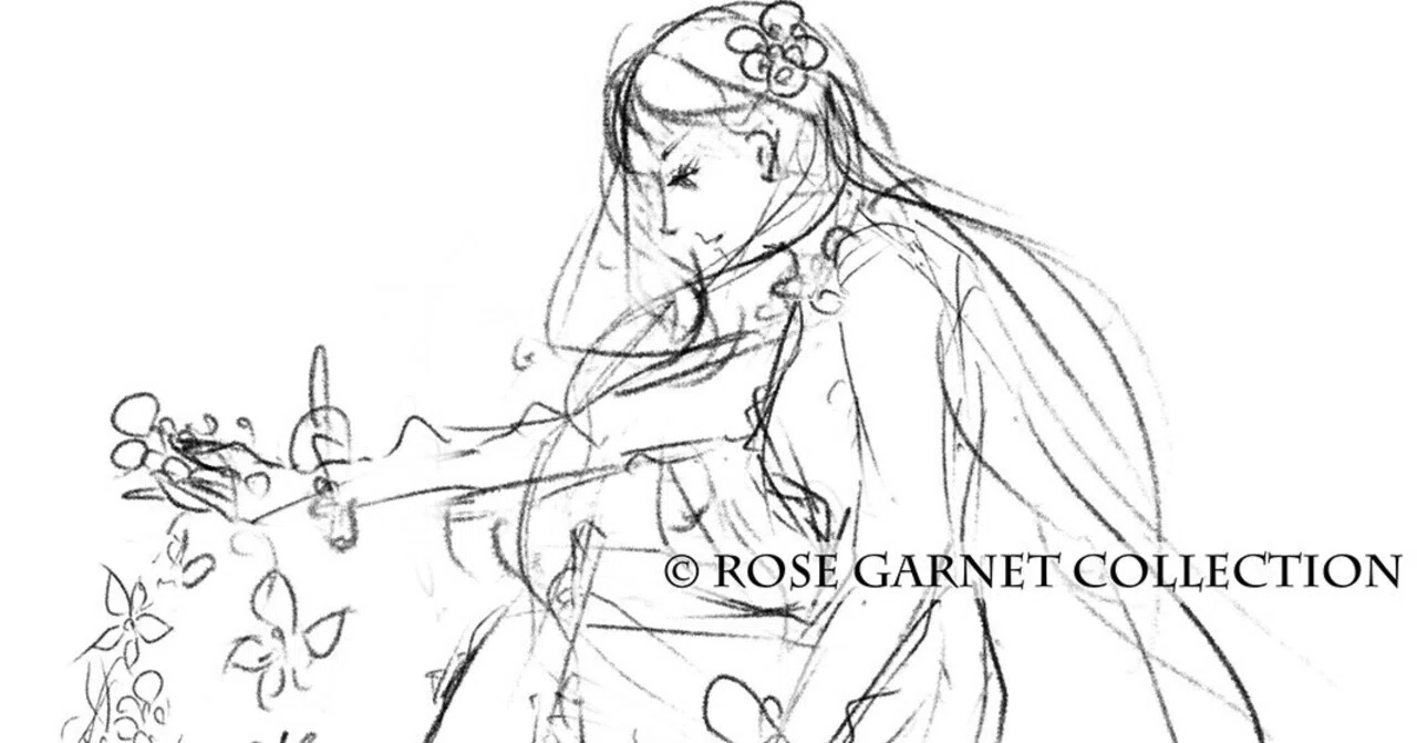 Bouquet：my illustration｜Rose Garnet