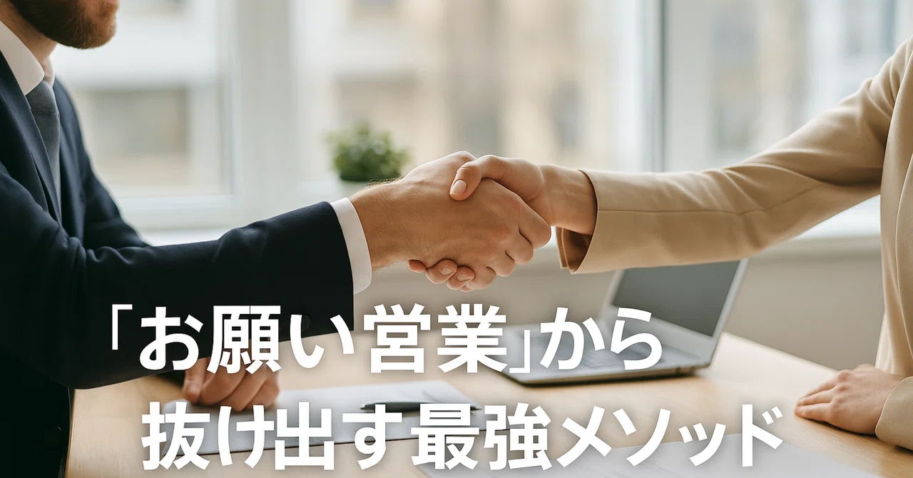 「お願い営業」から抜け出す最強メソッド｜rokuzou
