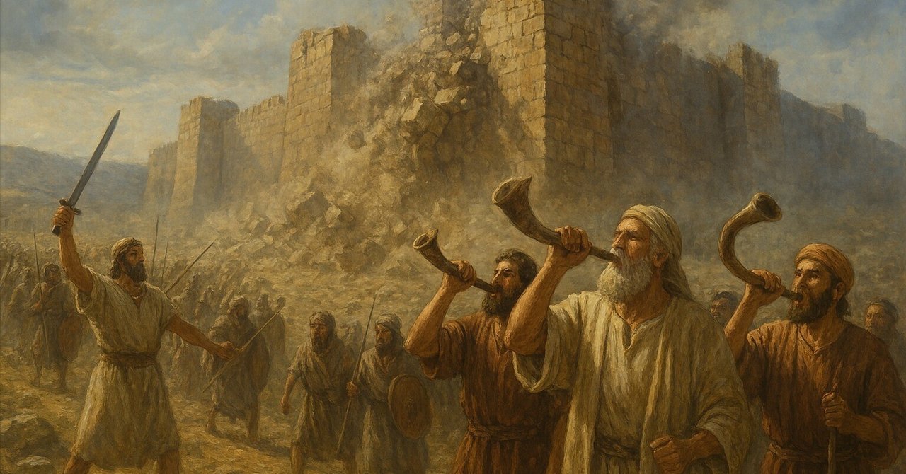 By faith the walls of Jericho fell down, after they were compassed ...