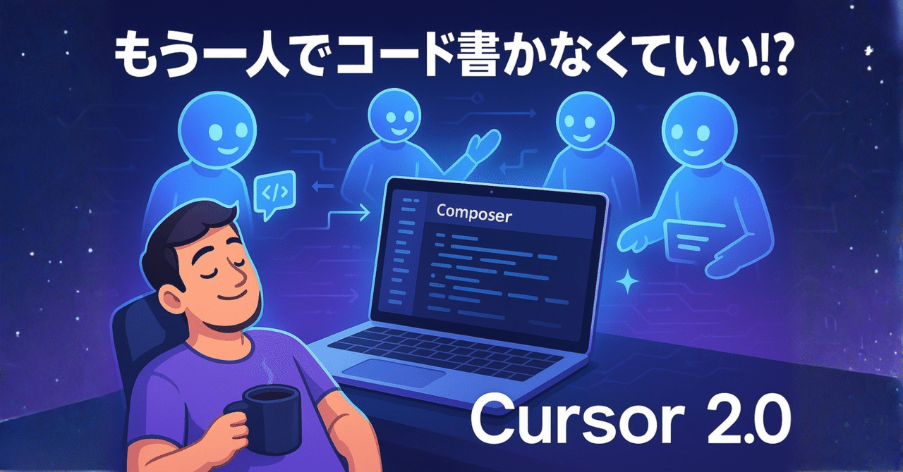 もう一人でコード書かなくていい！？Cursor 2.0の「Composer」と「マルチエージェント」がすごい｜Yasuhito Morimoto
