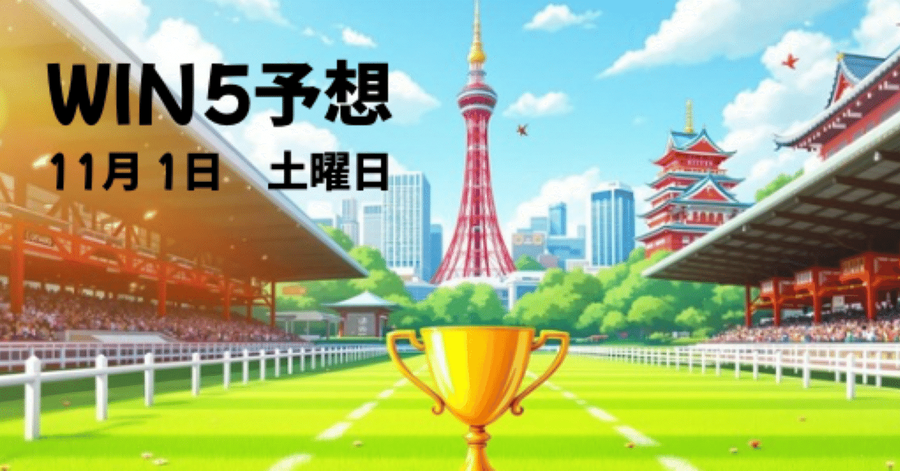 【WIN5 11/1】 10月第一弾は達成したので今度は高配当を🎯｜Momo