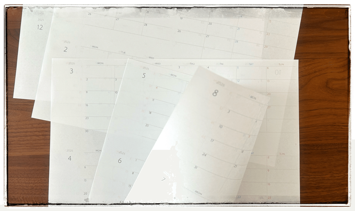 【フリーダウンロード】【手帳の作り方④】綴じ手帳 [（A6.A7.B7）横型.M5スクエア]2026 マンスリーフォーマット｜saki_note