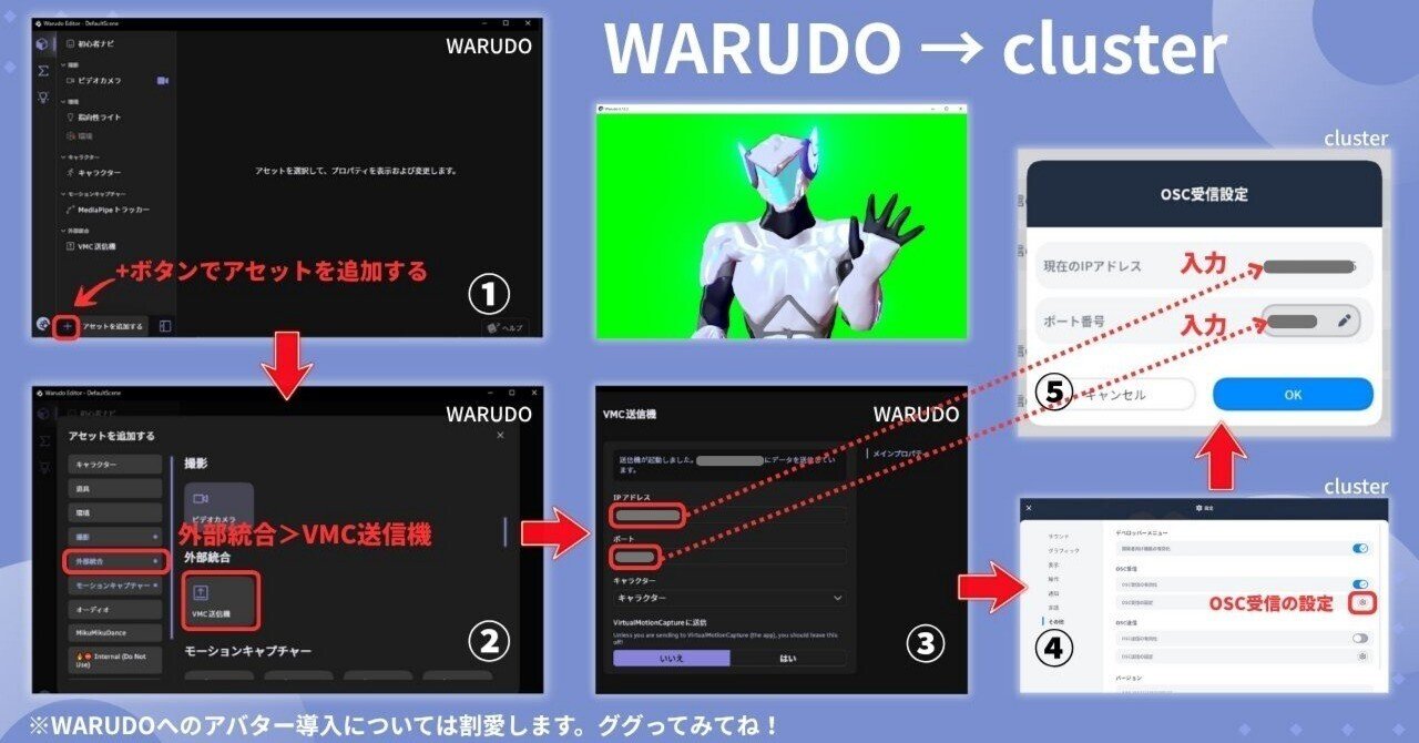 clusterでOSCやってみよう！【プレイヤー編】｜かわしぃ