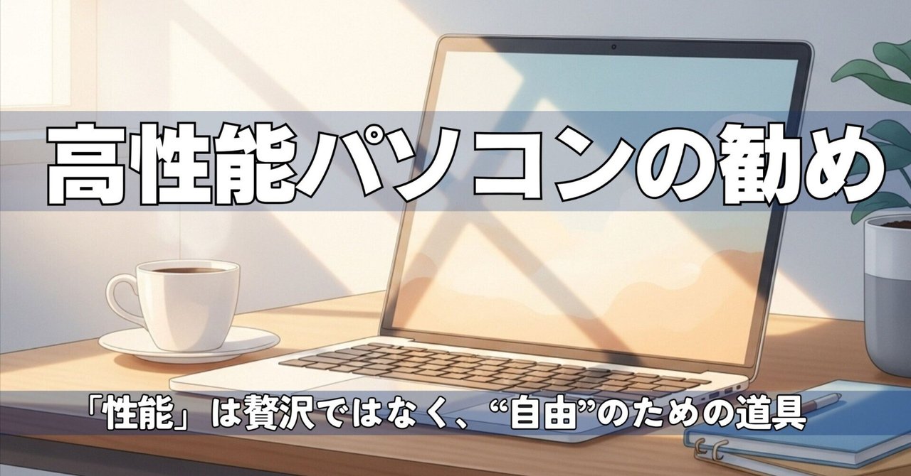 高性能パソコンの勧め──「性能」は贅沢ではなく、“自由”のための道具｜NextStep_YK