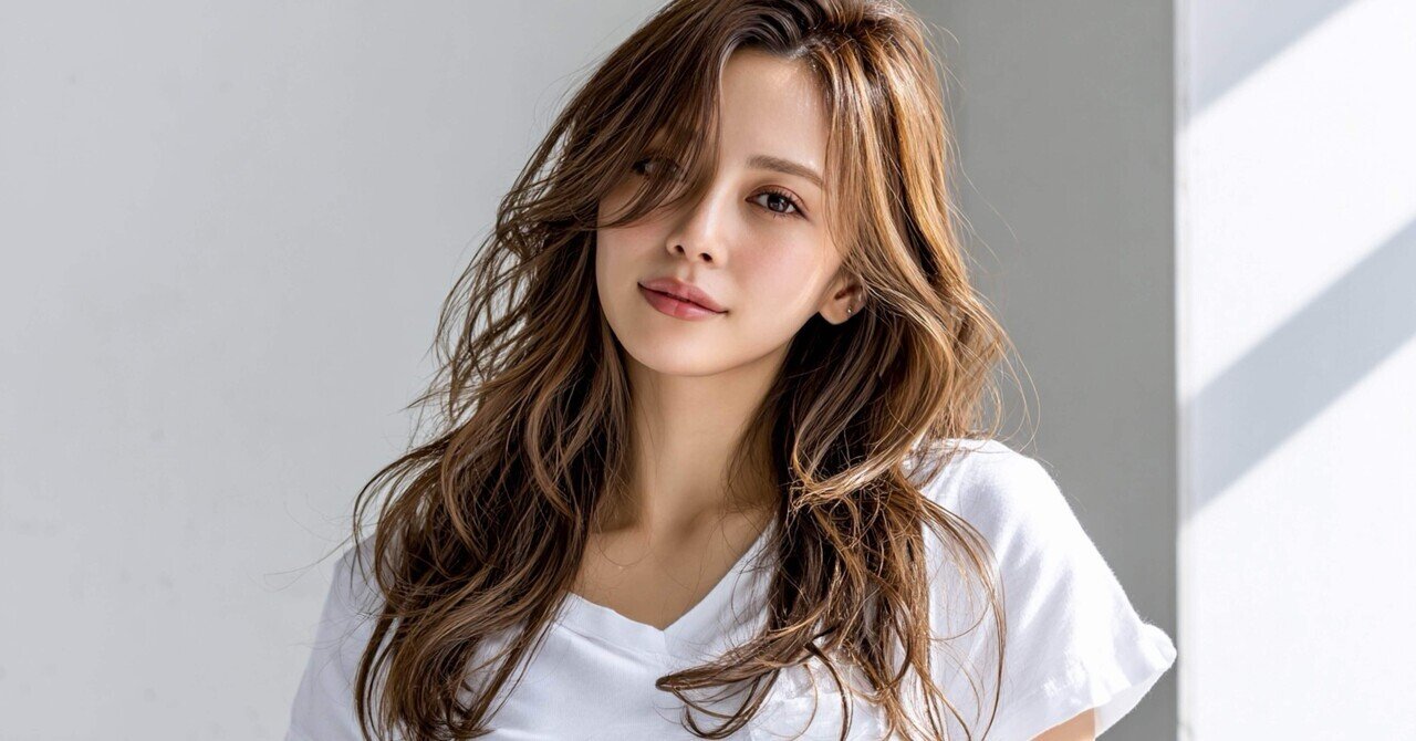 Midjourney /ヘアサロンのカタログイメージ【ウェーブの髪の毛を強調した美女】を作る為のプロンプト(呪文)｜TOMOYA