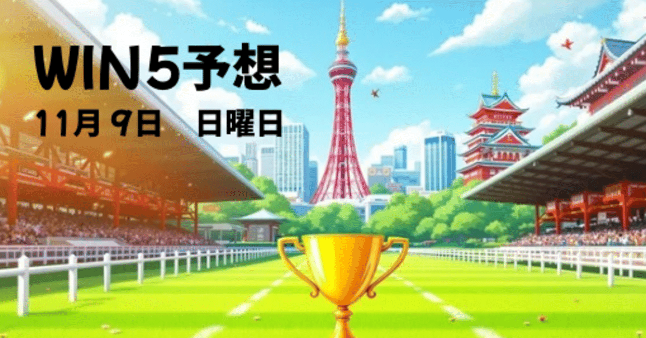 【WIN5 11/9】 昨日の3億円は本日はないはずなので笑、前向きに狙いましょう🎯｜Momo