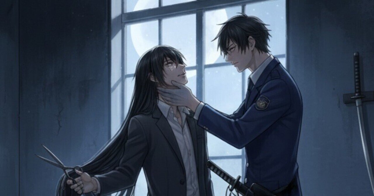 断髪小説🌙 『月蝕（エクリプス）の誓い：黒髪を捧ぐ夜』｜BBBJJJ 断髪小説作家 ️