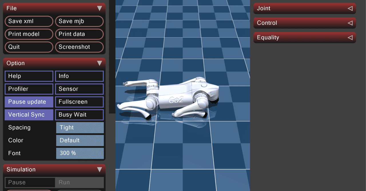 Unitree mujoco を試す｜npaka