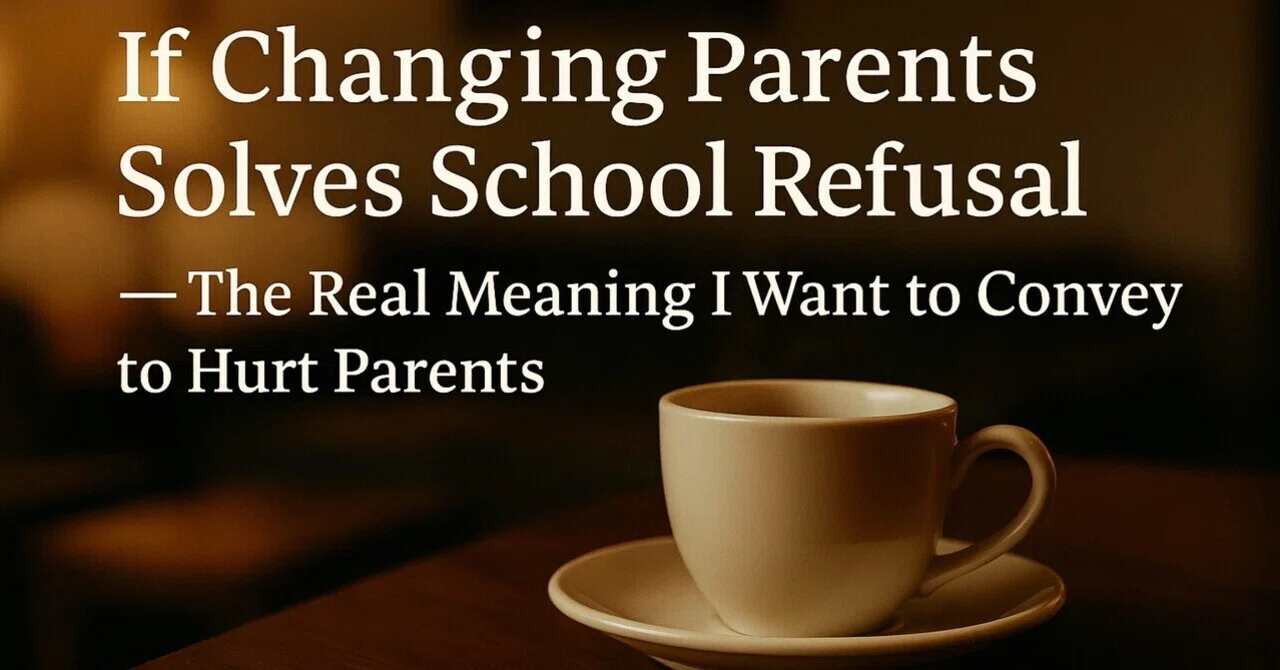 🌿 When People Say “Parents Must Change for School Refusal to Improve ...