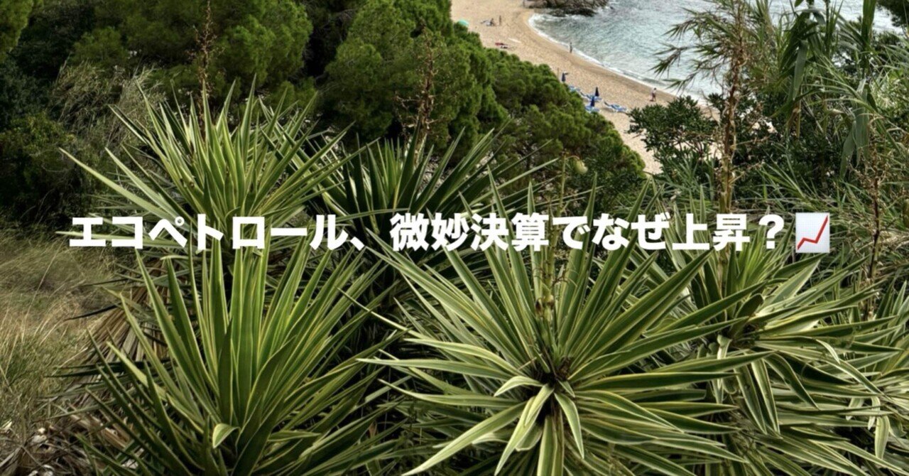 📍エコペトロールが久々の10ドル台に ️今後の見通し｜jasminenote1736