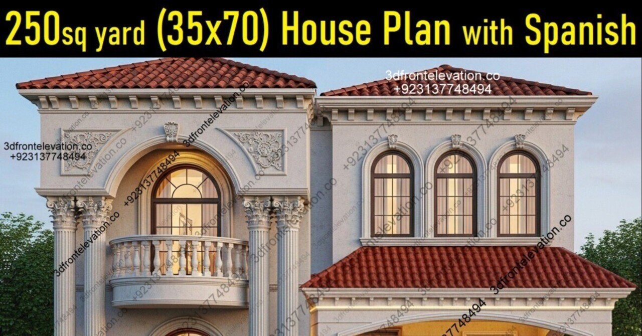 spanish design front elevation