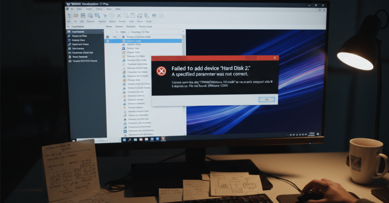VMware Workstation 17 Pro：既存仮想ディスク追加時のエラー対処法｜管理人さん