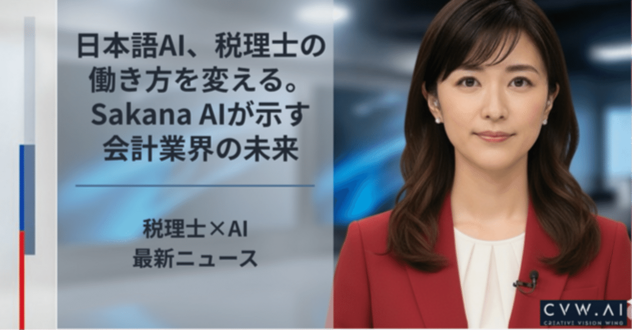 日本語AI、税理士の働き方を変える。Sakana AIが示す会計業界の未来｜【税理士業務に役立つAI情報ラボ】