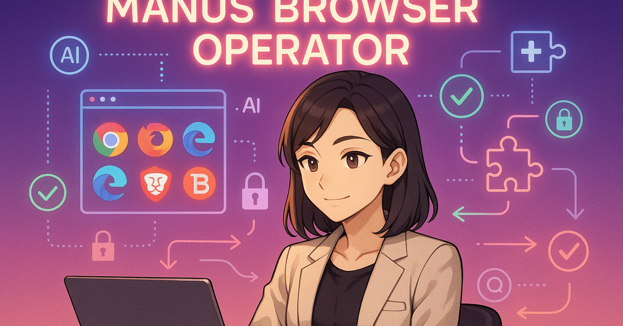いつものブラウザがAIブラウザに！「Manus Browser Operator」で、あなたのWeb体験は次のステージへ｜いしたにまさき