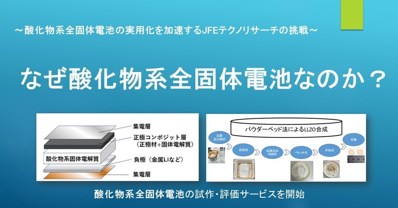 酸化物系全固体電池の実用化を加速するJFEテクノリサーチの挑戦｜JFEテクノリサーチ株式会社（JFE-TEC）