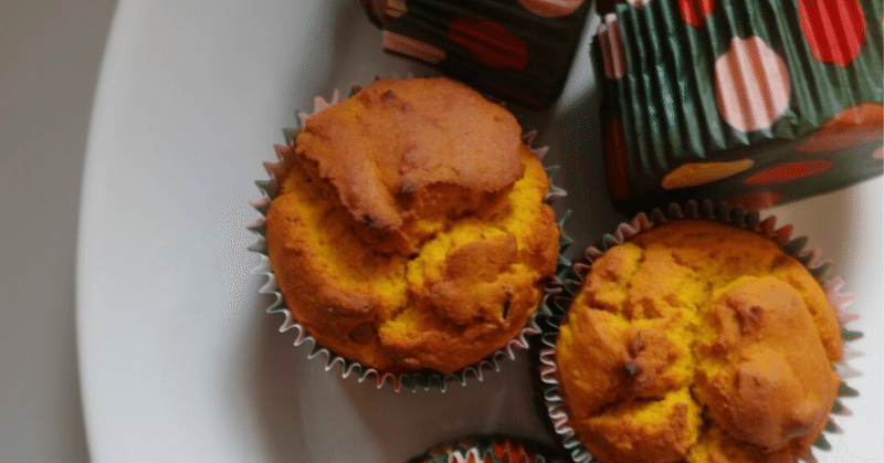 かぼちゃレシピ - 米粉のマフィン｜ルナん家レシピ|管理栄養士ママのやさしい米粉おやつ｜note