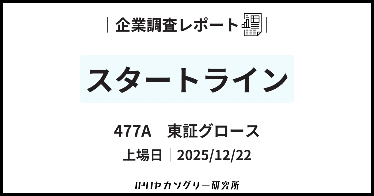 【スタートライン(477A)】企業調査レポート｜IPOセカンダリー研究所