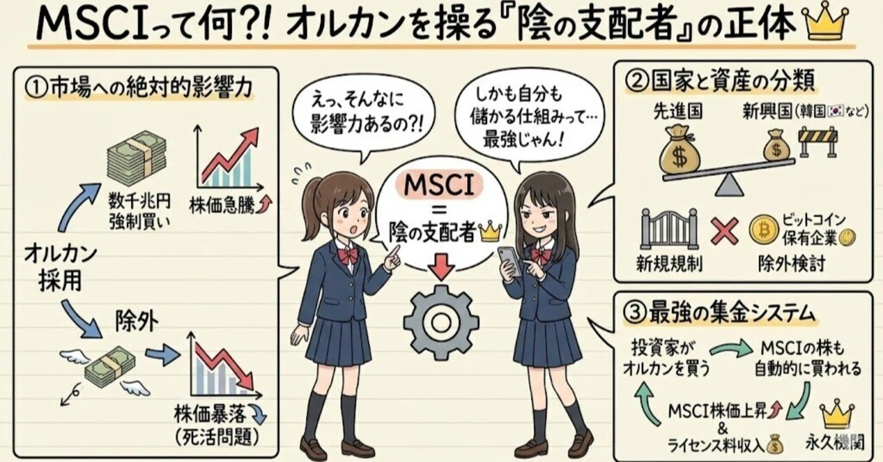 MSCIって何?! オルカンの中身を決めてる世界のマネーを操る陰の支配者👑｜gogoni