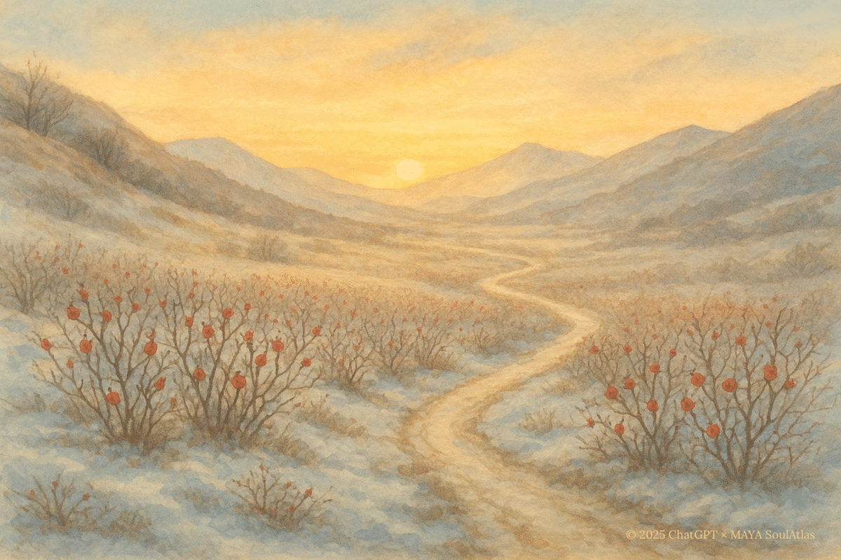 冬光にほどけるバラの記憶｜MAYA SoulAtlas