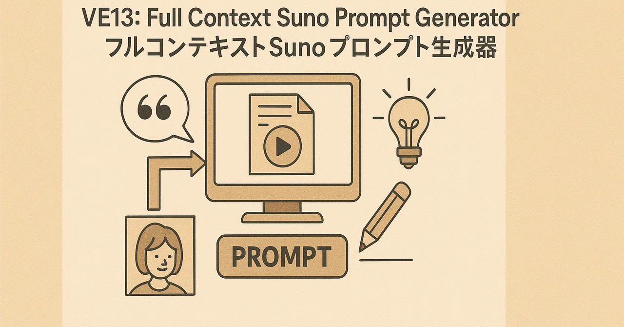 VE13: Full Context Suno Prompt Generator｜東リ屋