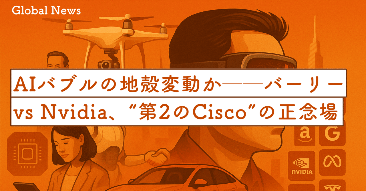 AIバブルの地殻変動か──バーリー vs Nvidia、“第2のCisco”の正念場｜SecondWave