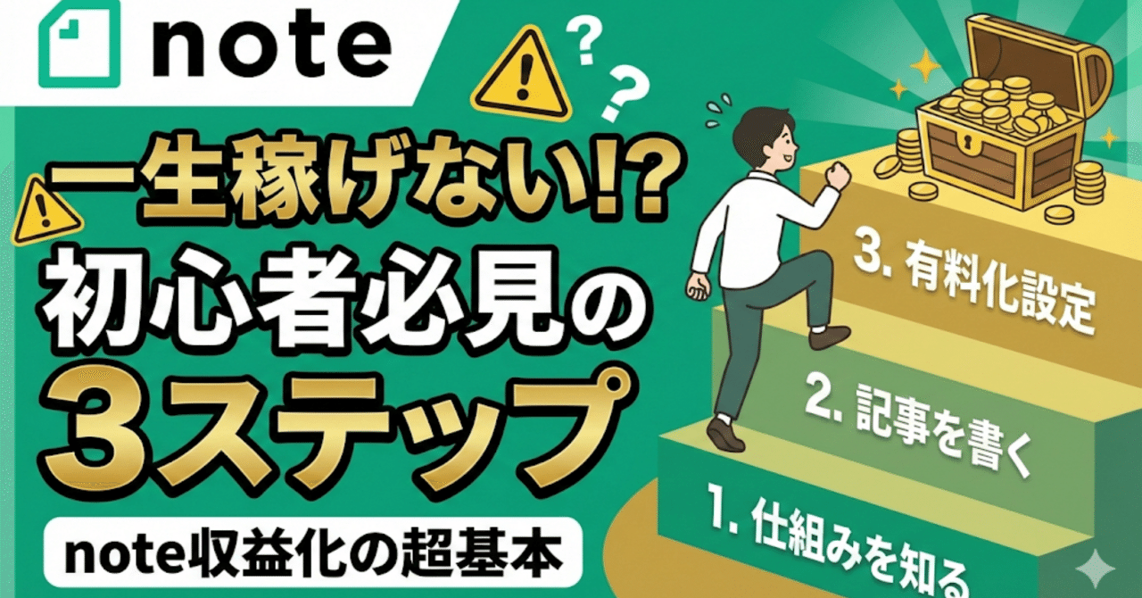 note収益化の流れを知らないと一生稼げない初心者がまず覚えるべき3ステップとは｜りょう｜田舎ミニマリスト×SNS×note