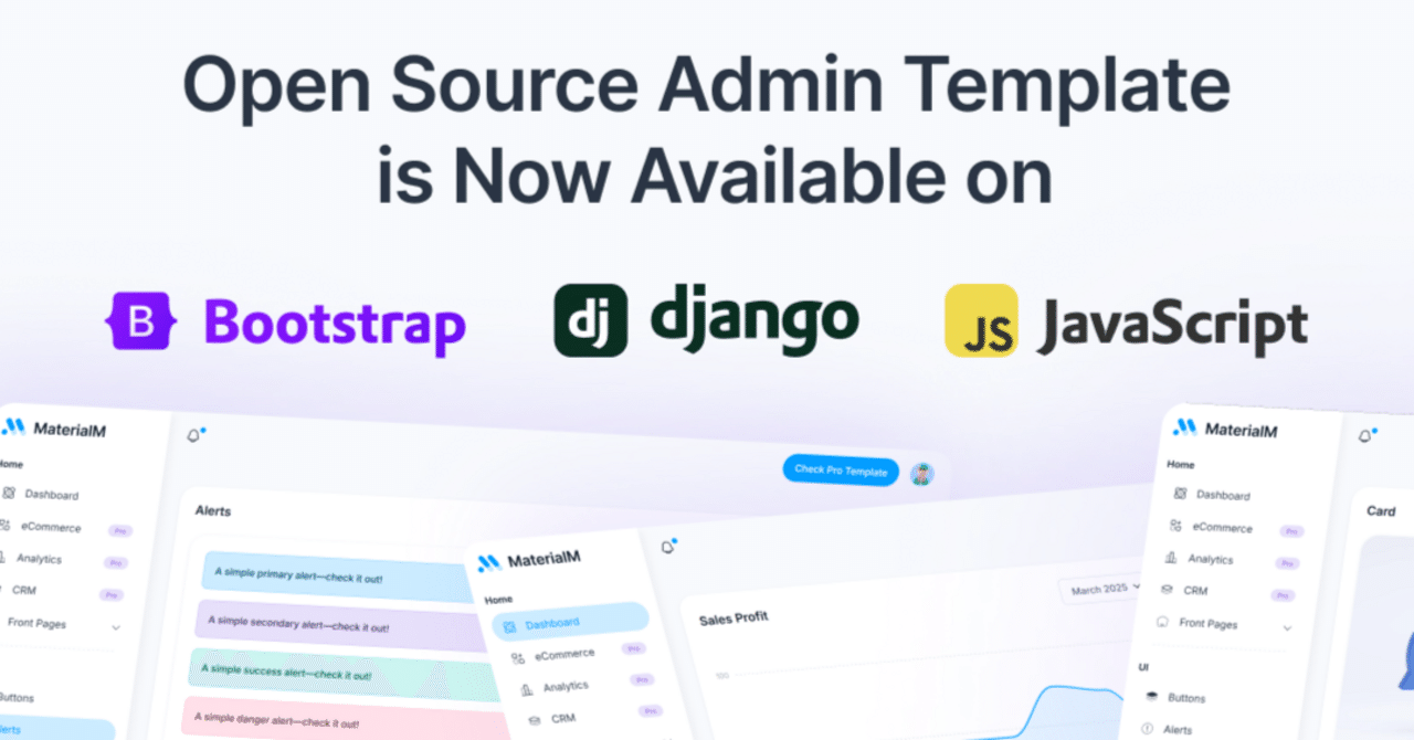 Meet MaterialM Open Source Django Admin Template That Will Transform ...