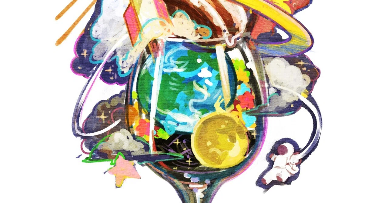 『#DAY2400.1:銀河のパフェ（2）/Galaxy Parfait (2)』｜もみじ真魚/MaoMomiji