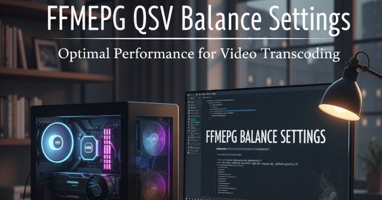 QSVですぐ使える高画質エンコード！FFmpegコマンド解説｜魔界塔士