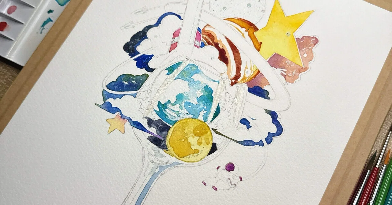 『#DAY2400.2:銀河のパフェ（3）/Galaxy Parfait (3)』｜もみじ真魚/MaoMomiji