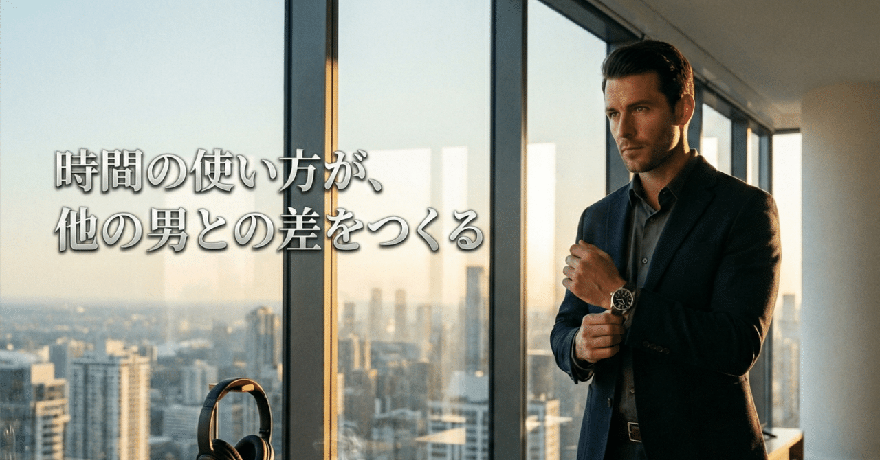 時間の使い方が、他の男との差をつくる｜Kohei-男磨きコーチ- 「5分で本物のイケてる男へ」