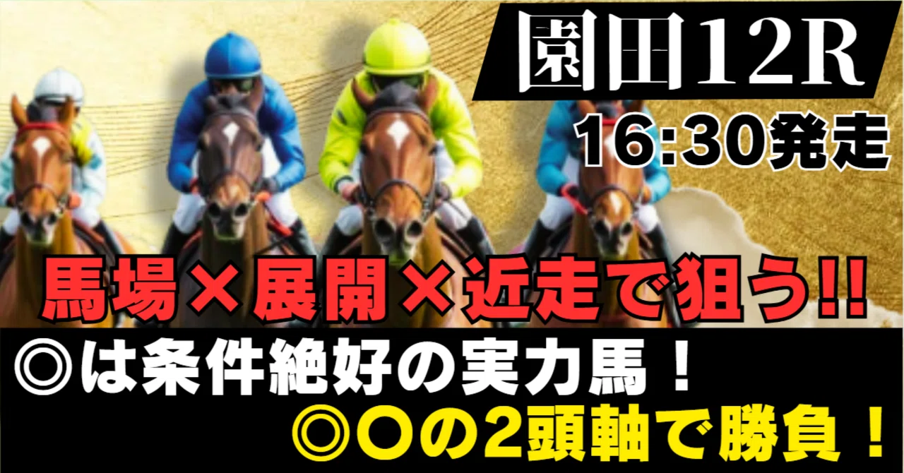 12/3(水)園田12R ポインセチア賞【16:30発走】｜コーイチ＠うまプロ