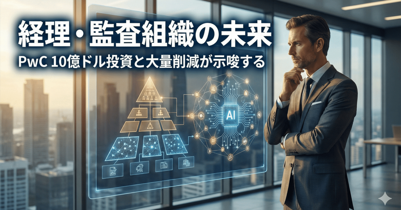 PwCの「10億ドル投資と大量削減」が示唆する、経理・監査組織の未来｜Yusuke Morioka