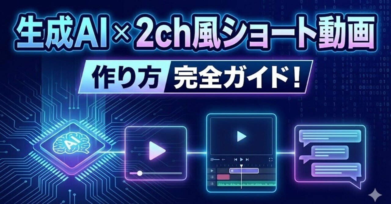【保存版】生成AIでつくる「2ch風ショート動画」｜企画・脚本・編集フロー｜null 作家