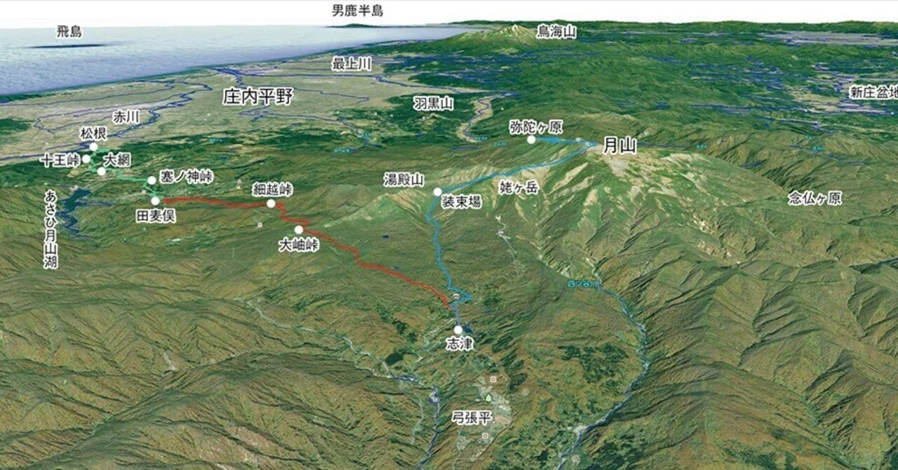 山の記憶note8月山・六十里越街道｜takobo