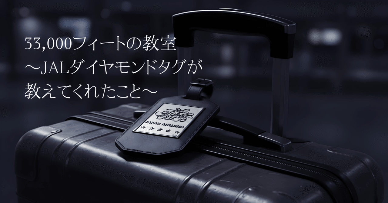 33,000フィートの教室 〜JAL・5スタータグが教えてくれたこと〜｜50代からの嗜みの流儀