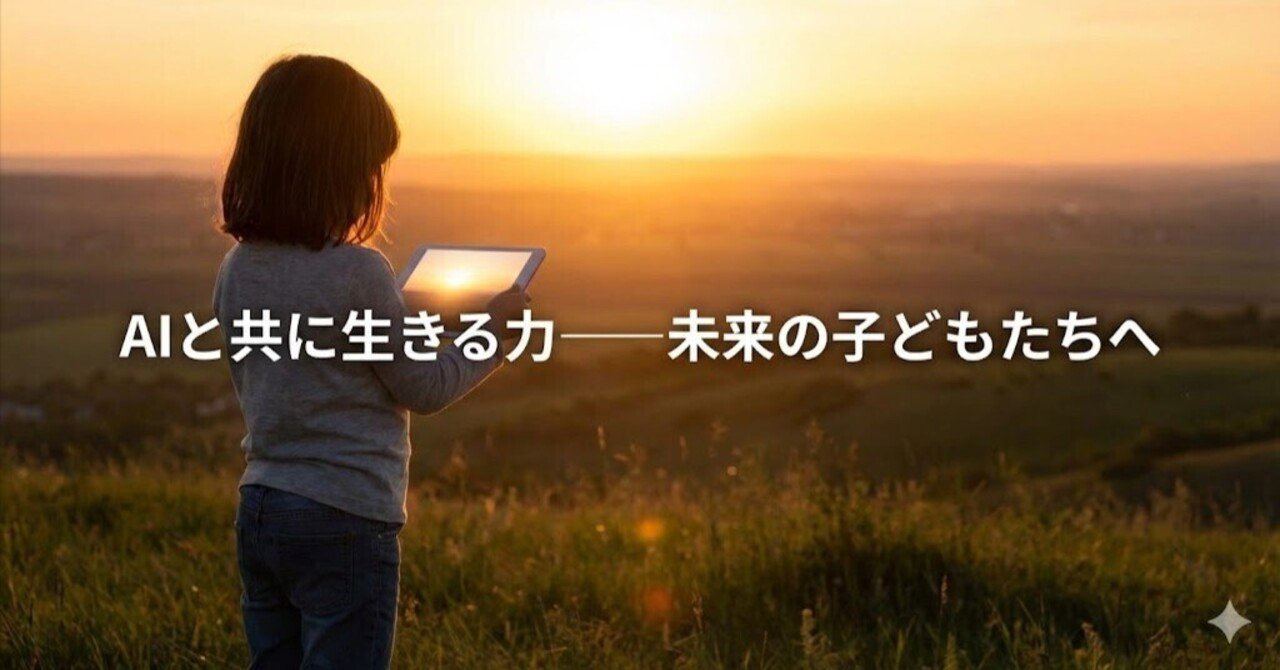 AIと共に生きる力――未来の子どもたちへ【AIで子育て世代の生活をアップデート】｜422 yasu