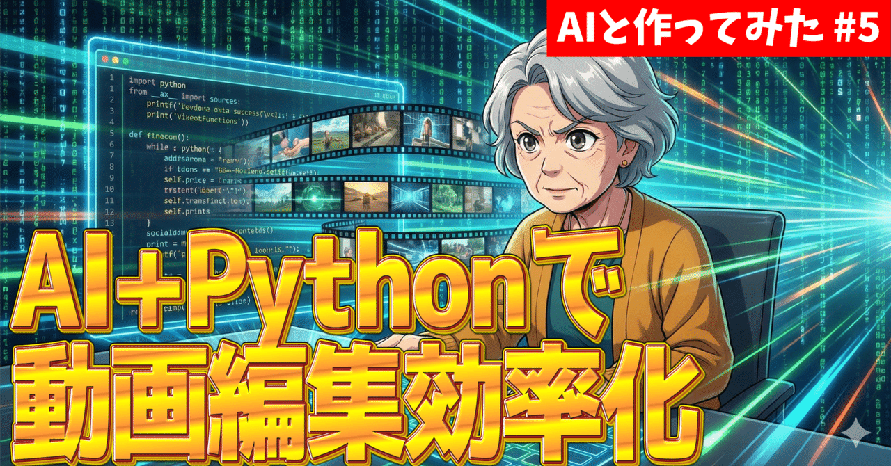 「Antigravity」で動画編集補助ツールを作ってみた｜仕様書を書くだけでPythonが動き出す｜兼杜いちろう