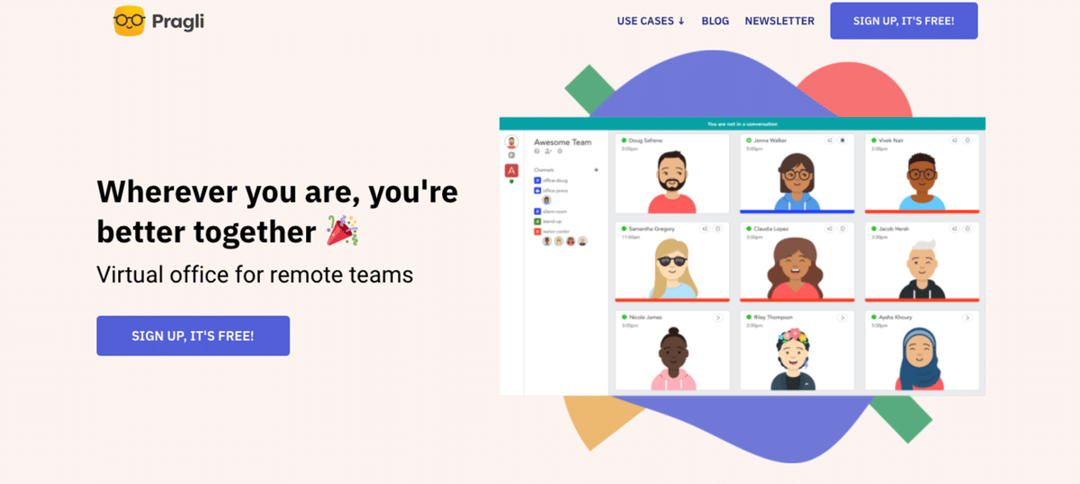 [ Pragli ] アバターチャットでこんにちは！リモートチームの存在感を感じる仮想オフィス！｜RADICODE / ラジコード