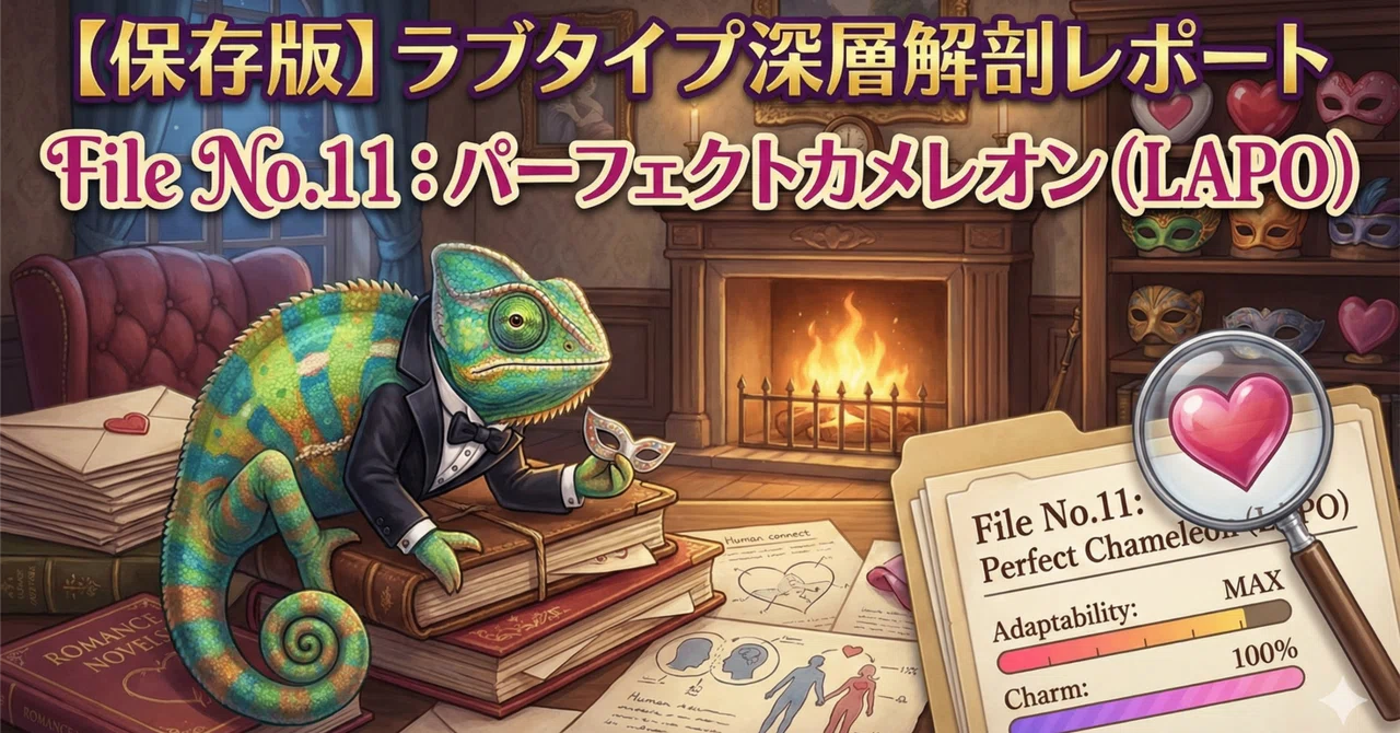 【保存版】ラブタイプ深層解剖レポート File No.11：パーフェクトカメレオン (LAPO｜ENTJのMBTIオタク部屋